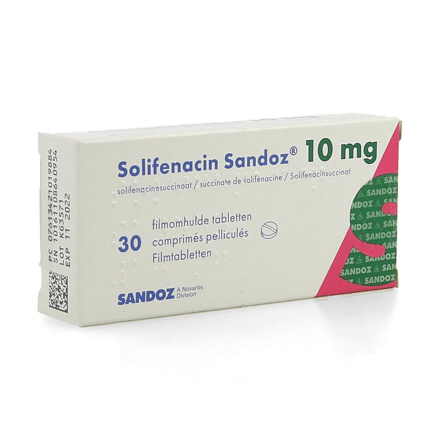 Solifenacin sandoz 10mg filmomh tabl 30 x 10mg kopen? | Multipharma.be