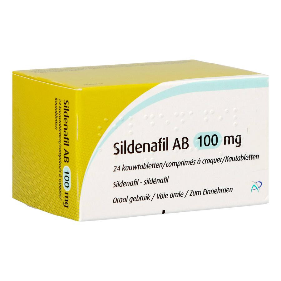 Achetez Sildenafil 100mg ab comp croquer 24x100mg en ligne ? | Multipharma.be