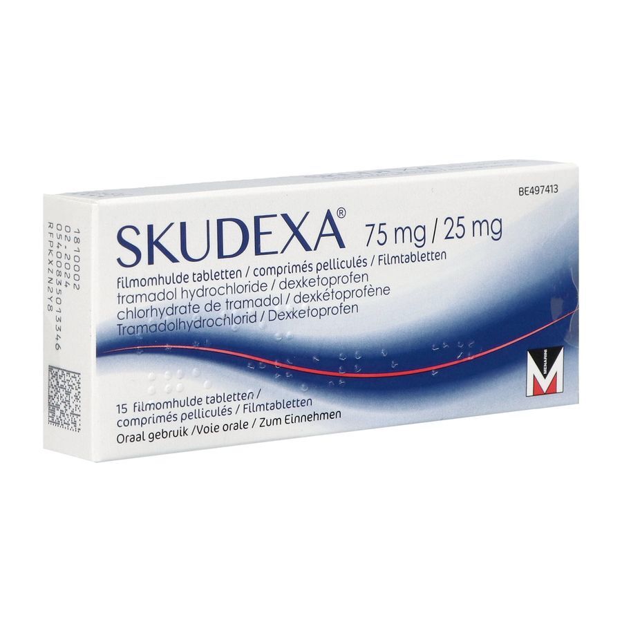 Achetez Skudexa 75mg/25mg comp pell 15 en ligne ? | Multipharma.be