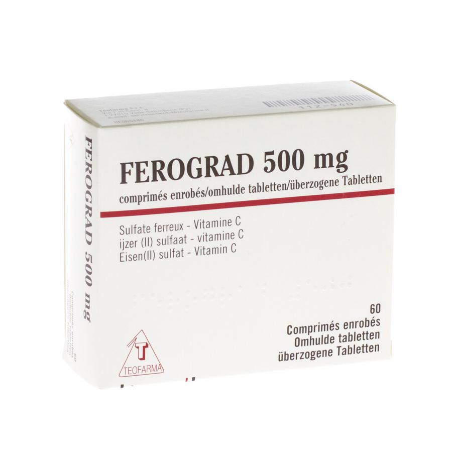 Achetez Ferograd 500 comp 60x525mg en ligne ? | Multipharma.be
