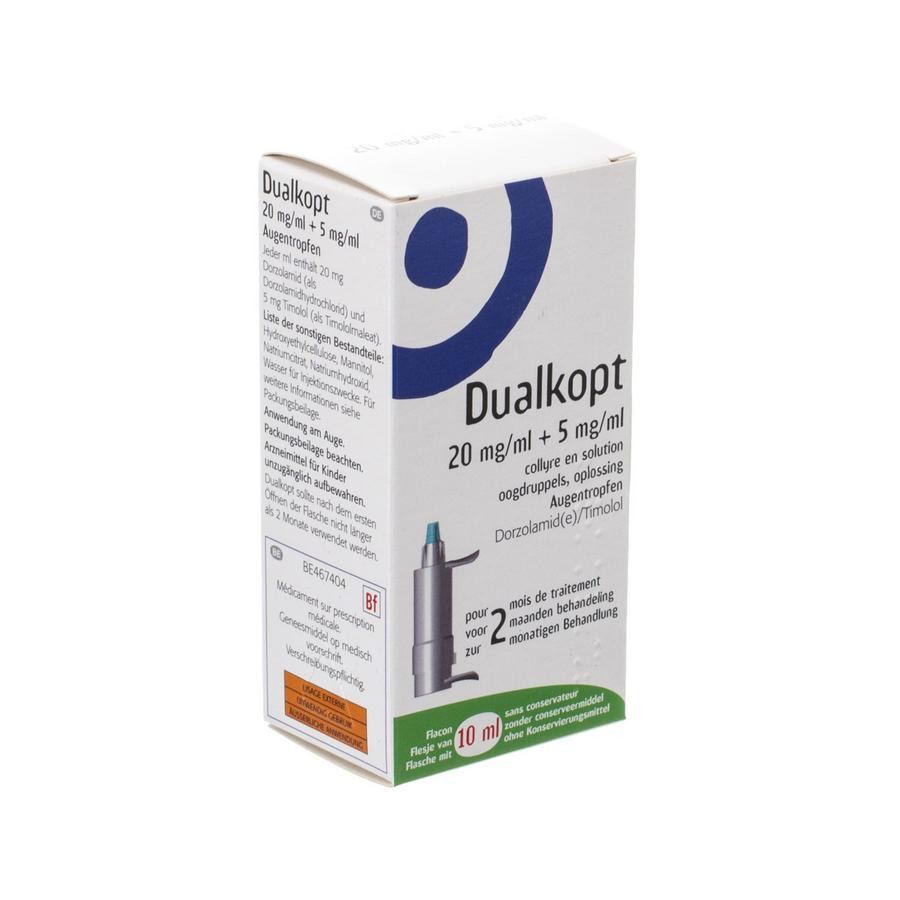 Dualkopt 20mg/ml + 5mg/ml oogdruppels opl 1x10ml kopen? | Multipharma.be