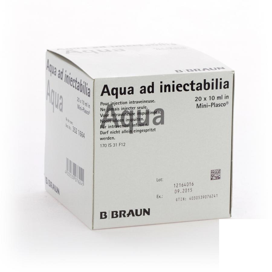 B Braun Mini plasco water injectie 20x10ml kopen? | Multipharma.be