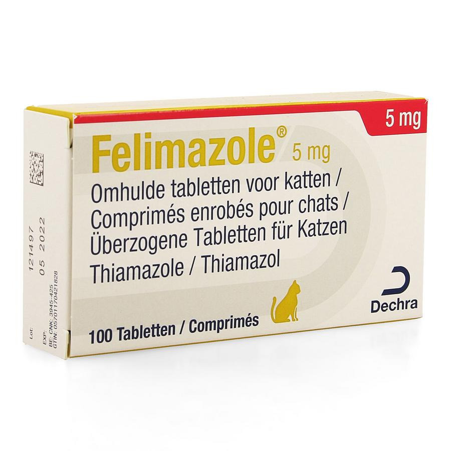 Achetez Felimazole 5mg comp enrob. blister 100 en ligne ? | Multipharma.be