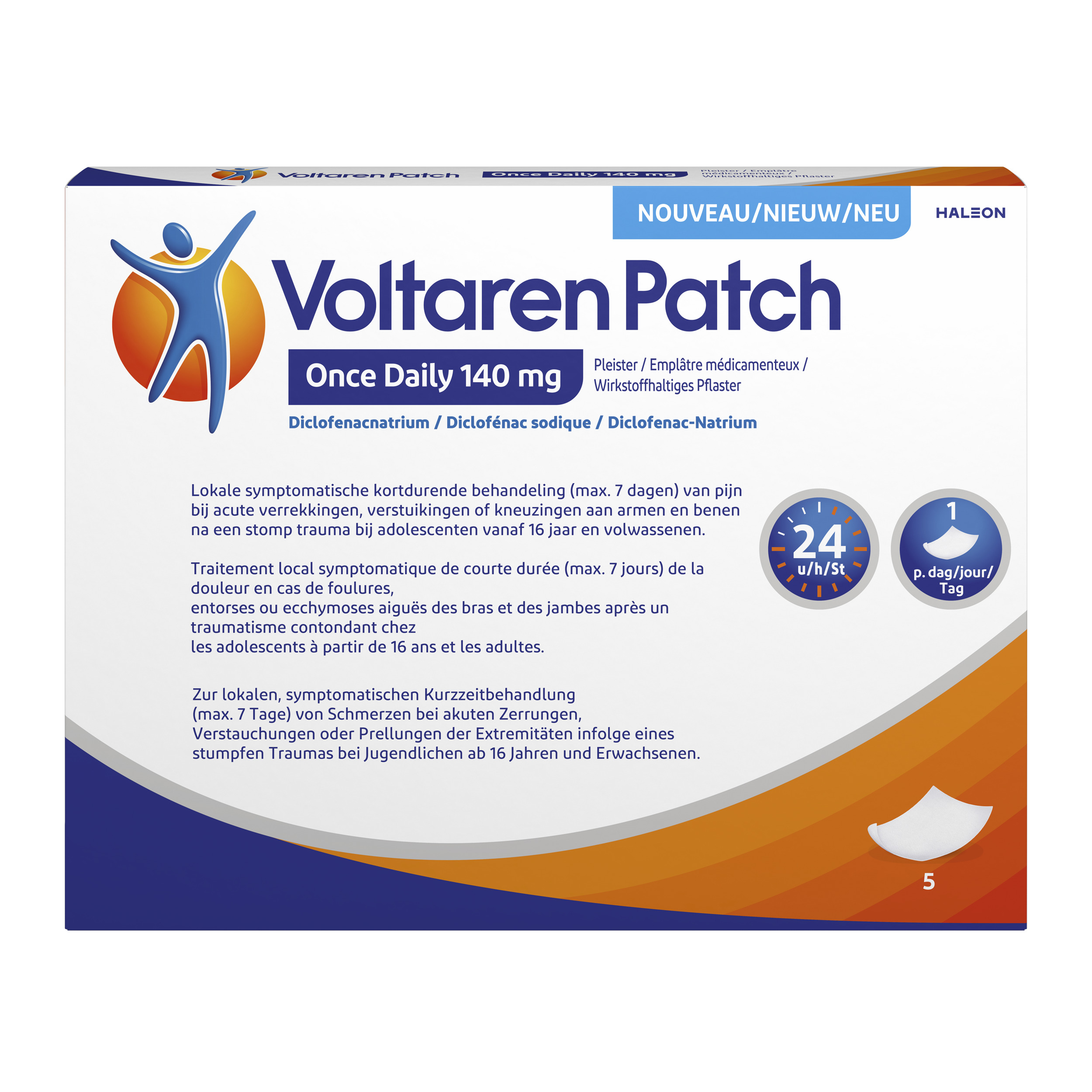 Voltaren patch 140mg 5st kopen? | Multipharma.be