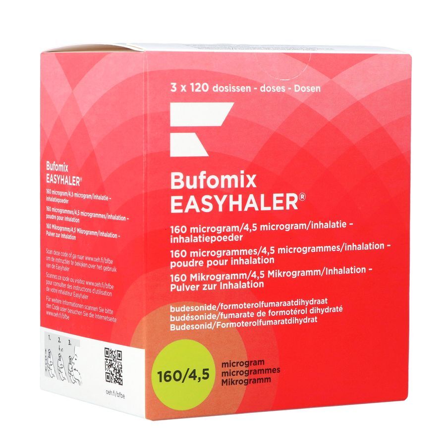 Bufomix 160mcg 4,5mcg easyhaler inhal pdr dos 360 kopen? | Multipharma.be