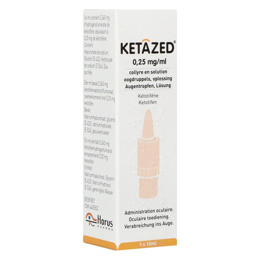 Achetez Ketazed 0,25mg/ml collyre sol fl 1 x 10ml en ligne ...