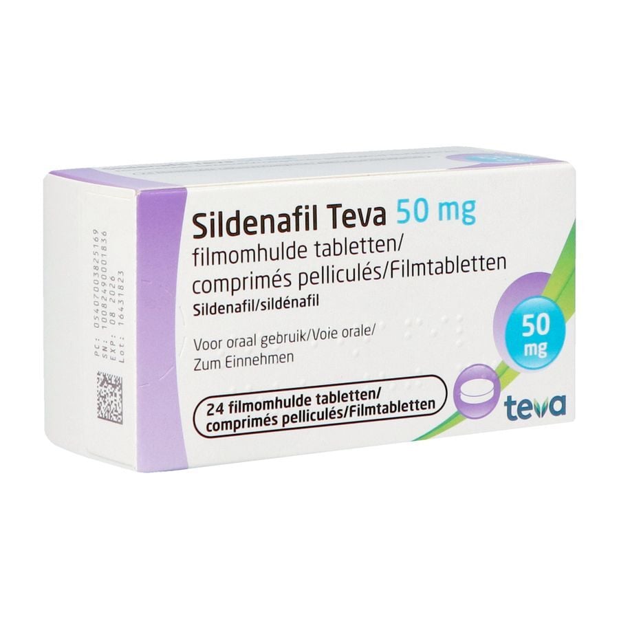 Sildenafil teva 50mg filmomh tabl 24x 50mg kopen? | Multipharma.be