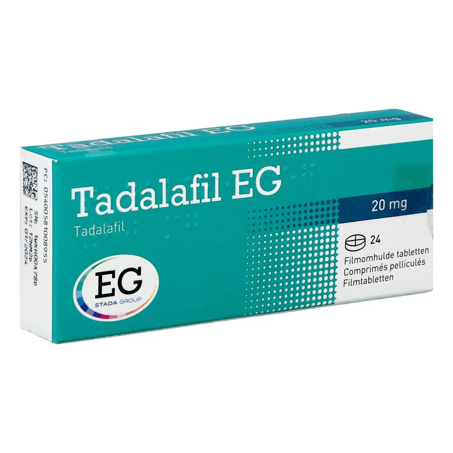 Achetez Tadalafil eg 20mg comp pell 24 x 20mg en ligne ? | Multipharma.be