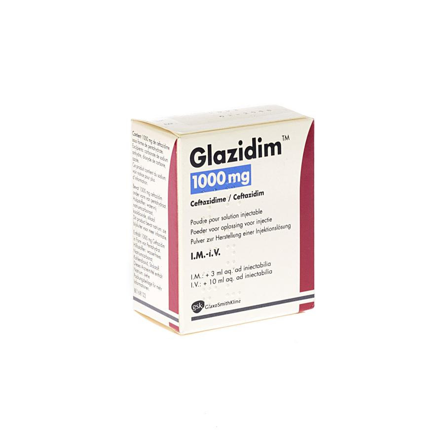Achetez Glazidim 1000mg im/iv bolus fl 1 en ligne ? | Multipharma.be