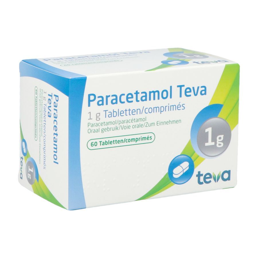 Paracetamol teva 1g tabl 60 x 1g blister kopen? | Multipharma.be