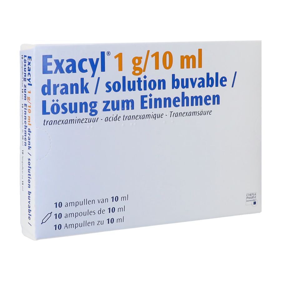 Exacyl amp per os 10x1g/10ml kopen? | Multipharma.be