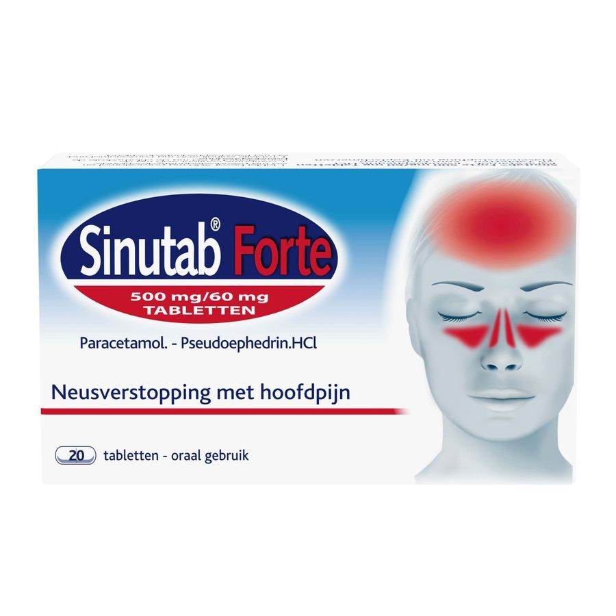Sinutab forte 500/60mg comp 20 kopen? | Multipharma.be