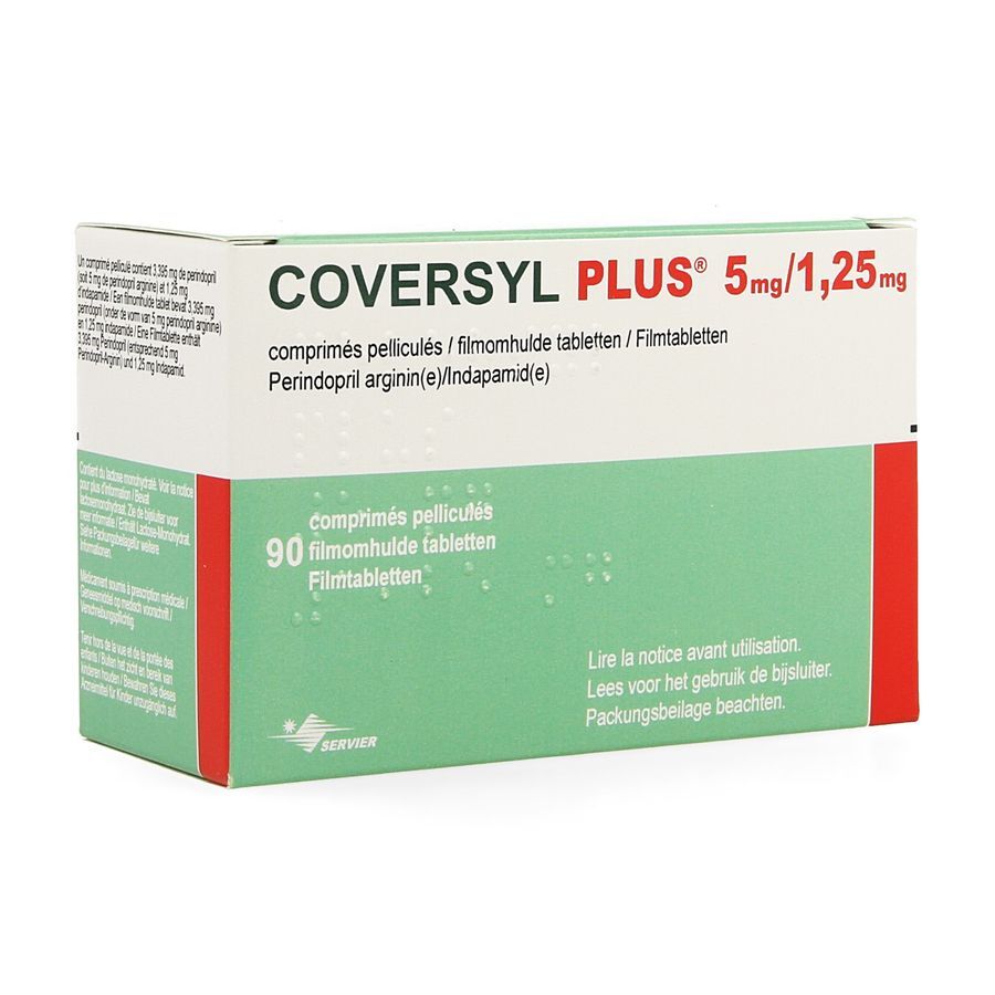 Achetez Coversyl plus 5mg/1,25mg impexeco comp pell 90 pip en ligne ? | Multipharma.be