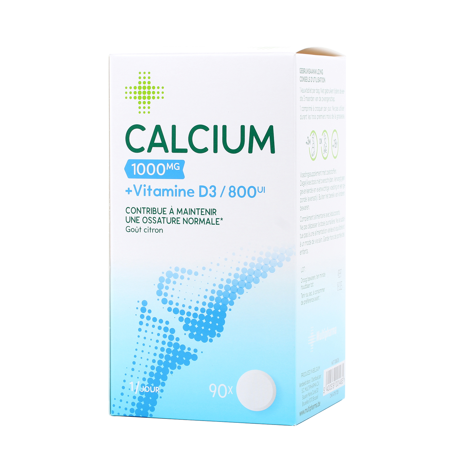 Multipharma Calcium 1000mg + Vit D3 800ie 90st kopen? | Multipharma.be