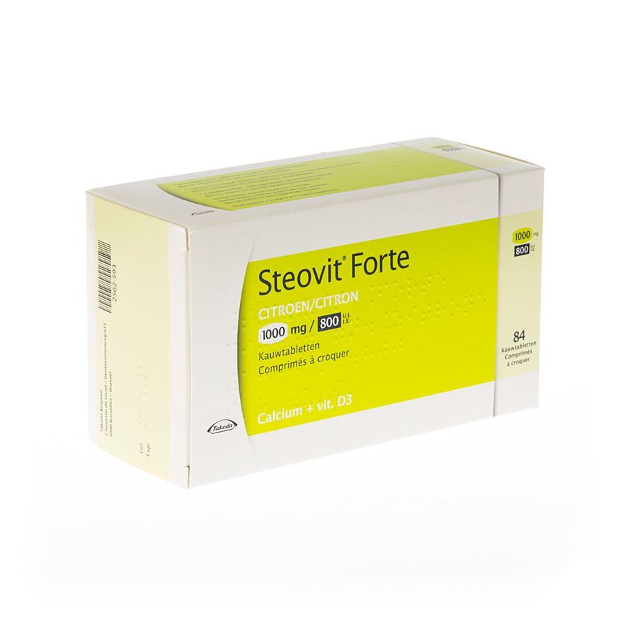 Steovit forte 1000mg/800ie kauwtablette 84st kopen? | Multipharma.be