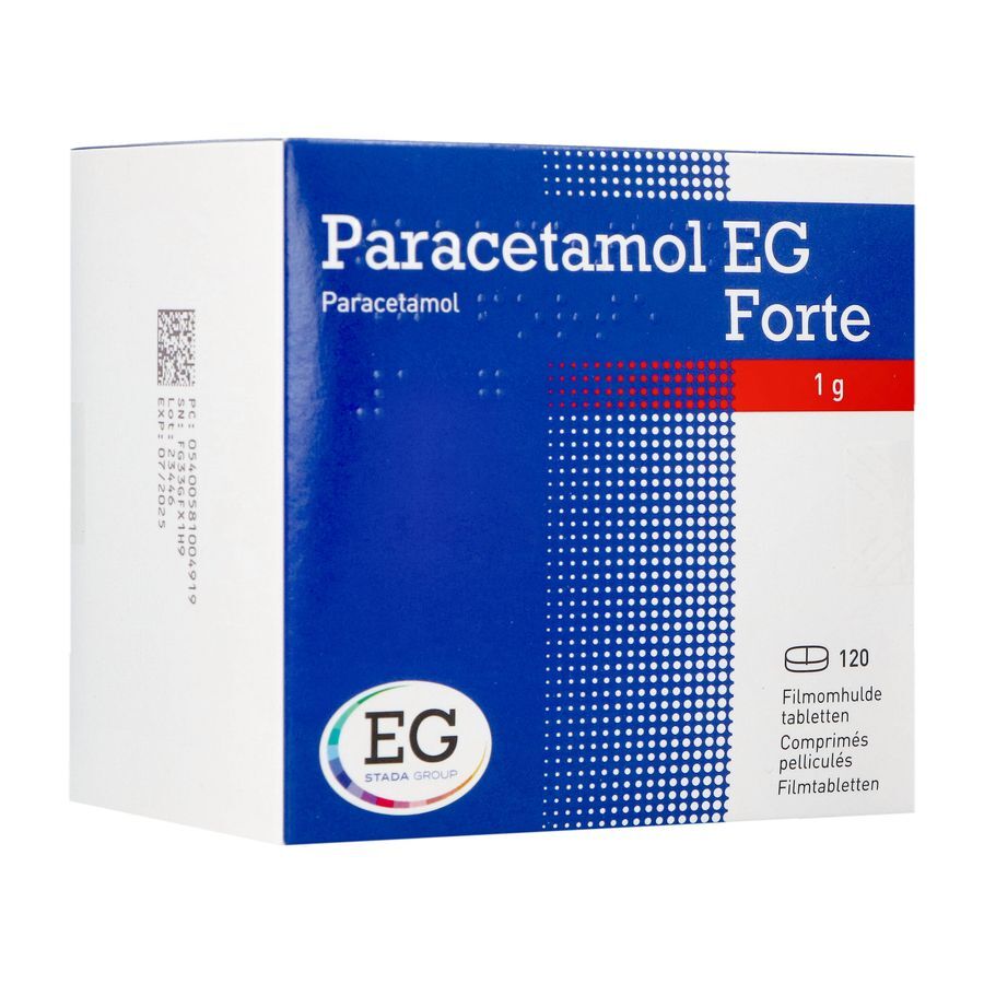 Achetez Paracetamol eg forte 1g comp pell 120 en ligne ? | Multipharma.be