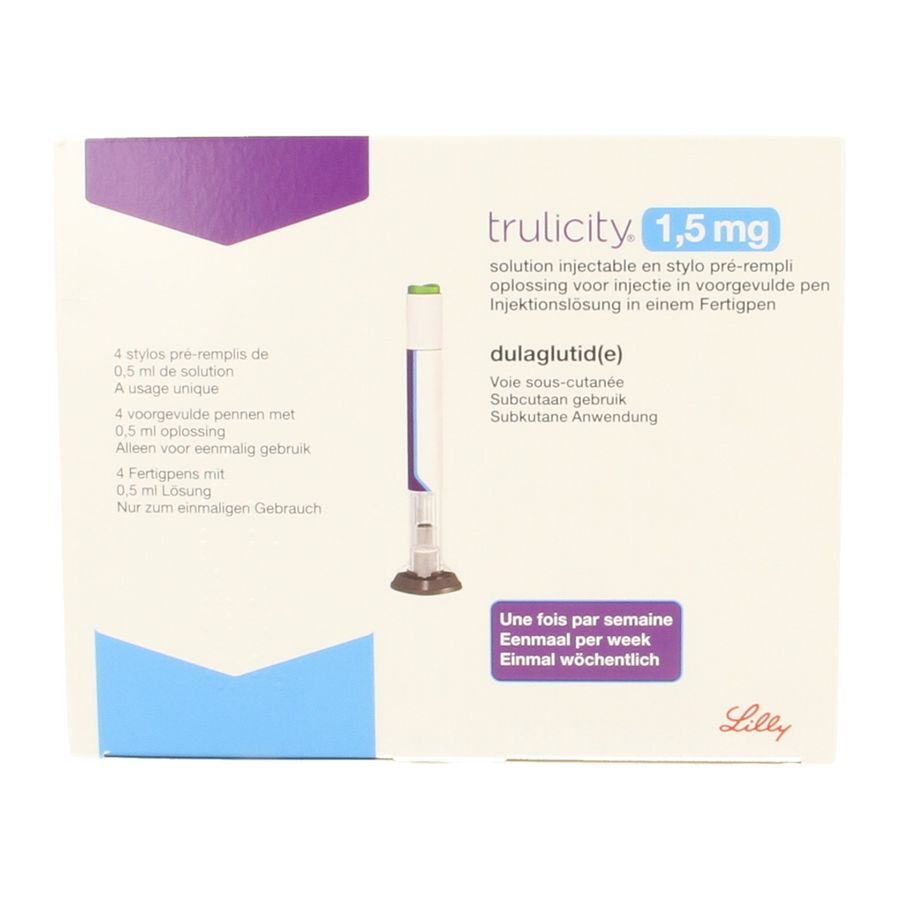 Achetez Trulicity 1,50mg/0,5ml sol inj stylo prerempli 4 en ligne ...