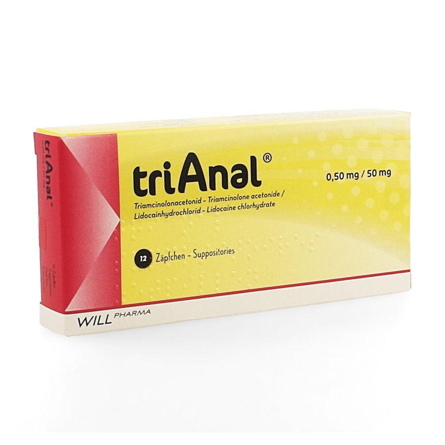 Achetez Trianal 0,50mg/50mg suppo 12 en ligne ? | Multipharma.be