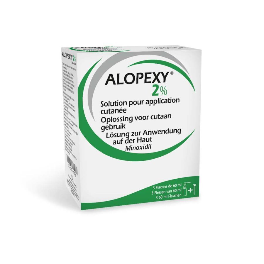 Achetez Alopexy 2 % liquid flacon plastic pipette 3x60ml en ligne ...