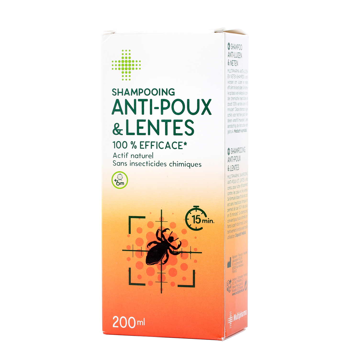 Achetez Multipharma shampooing anti poux 200ml en ligne ? | Multipharma.be