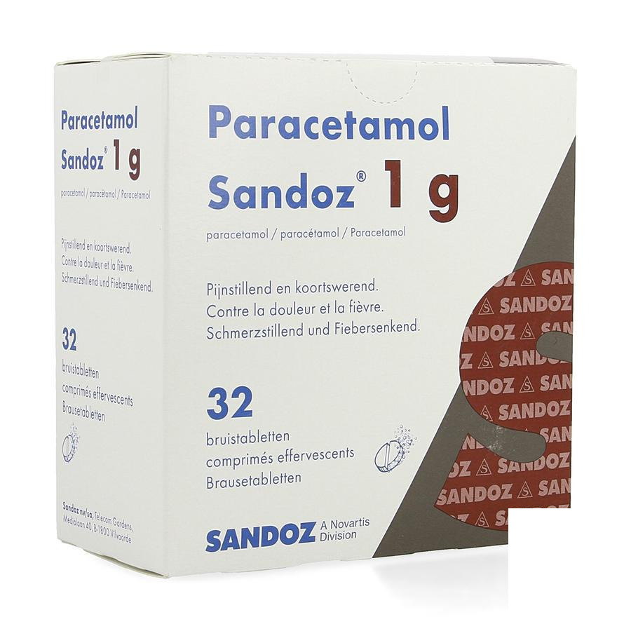 Paracetamol 1g sandoz bruistabletten 32 kopen? | Multipharma.be