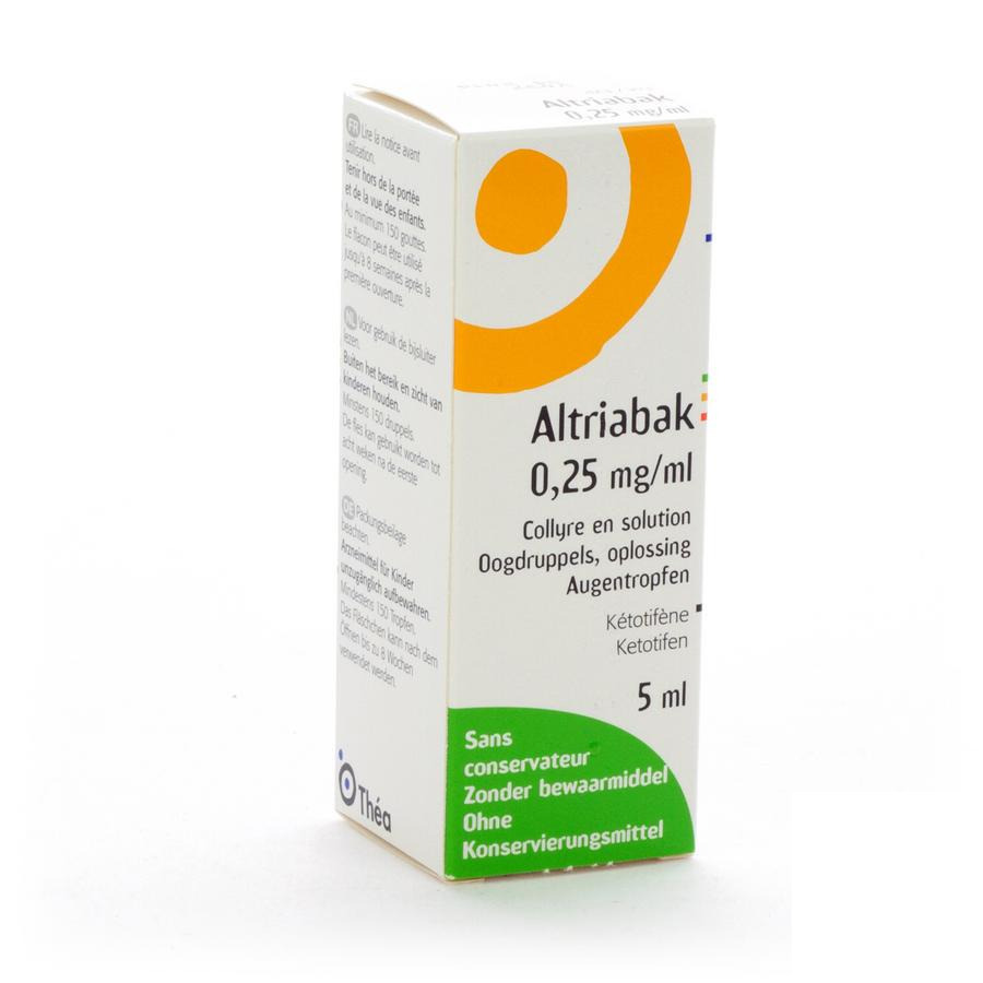 Altriabak 0,25mg/ml oogdruppels fl 5ml kopen? | Multipharma.be