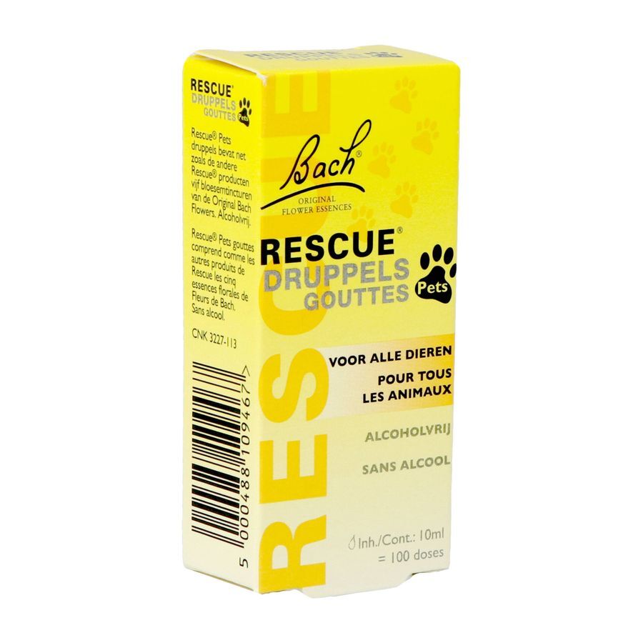 Achetez Bach Rescue pets gouttes 10ml en ligne ? | Multipharma.be