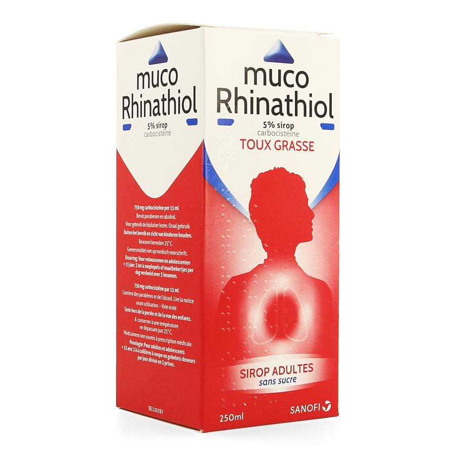 Muco rhinathiol 5% sir ad z/suiker 250ml kopen? | Multipharma.be