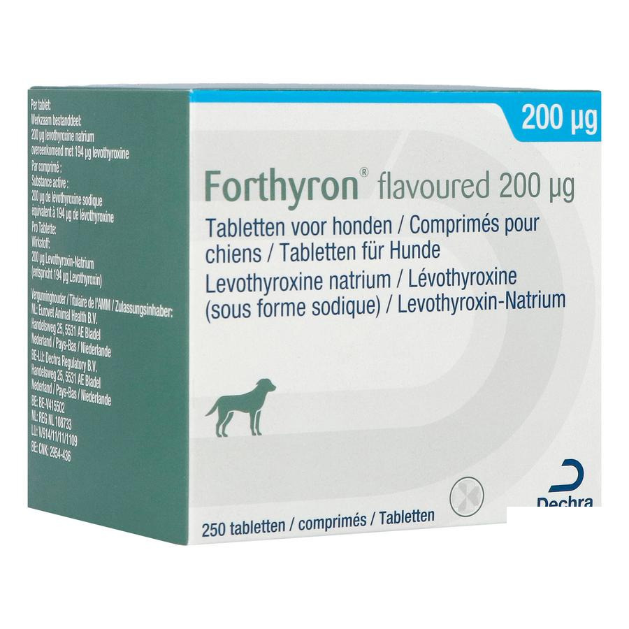 Achetez Forthyron flavoured 200mcg chien comp 250 en ligne ...