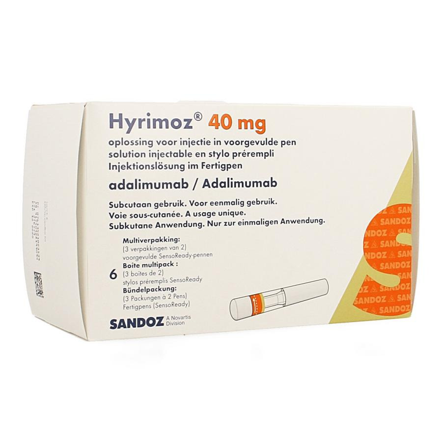 Hyrimoz 40mg opl inj 50mg/ml sensoready pen 6 kopen? | Multipharma.be