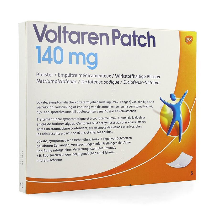 Achetez Voltaren patch 140mg emplatre medicamenteux 5 en ligne ...
