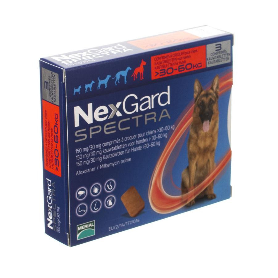 Nexgard spectra 150mg/30mg kauwtabl hond 3 kopen? | Multipharma.be