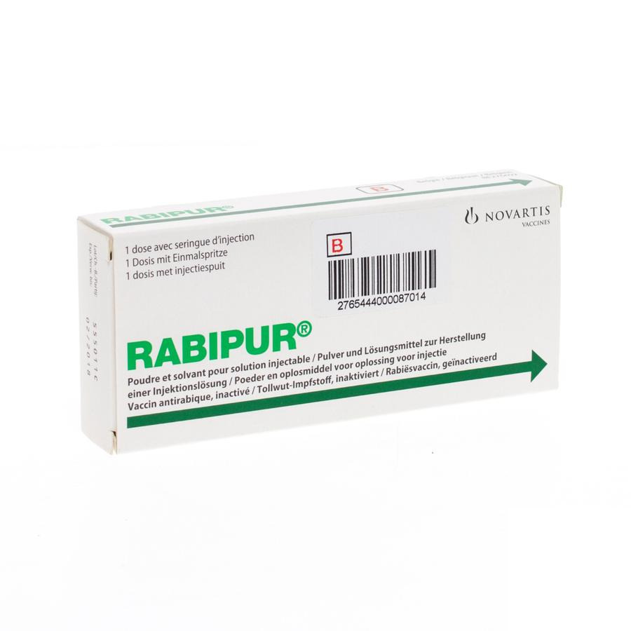 Achetez Rabipur pdr+solv pr sol pr inj. ser prerempli 1x1d en ligne ? | Multipharma.be