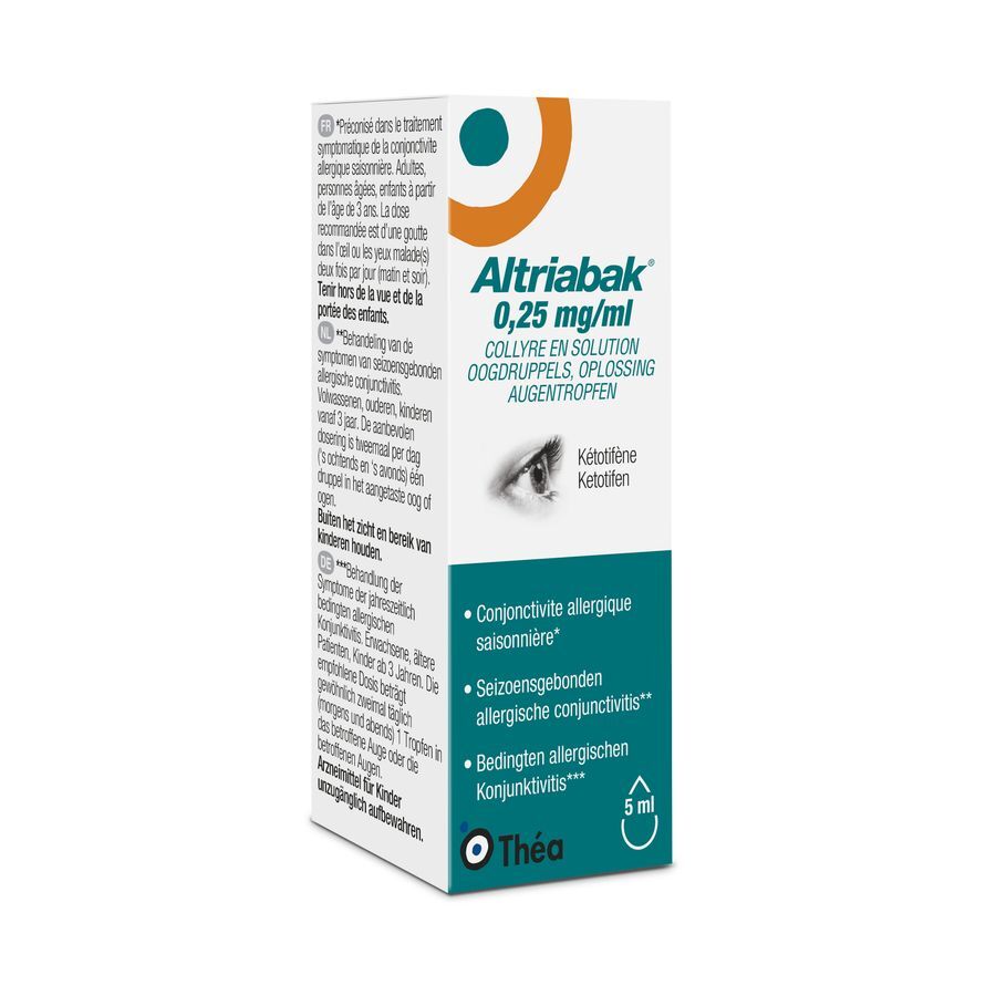 Altriabak 0,25mg/ml oogdruppels fl 5ml kopen? | Multipharma.be