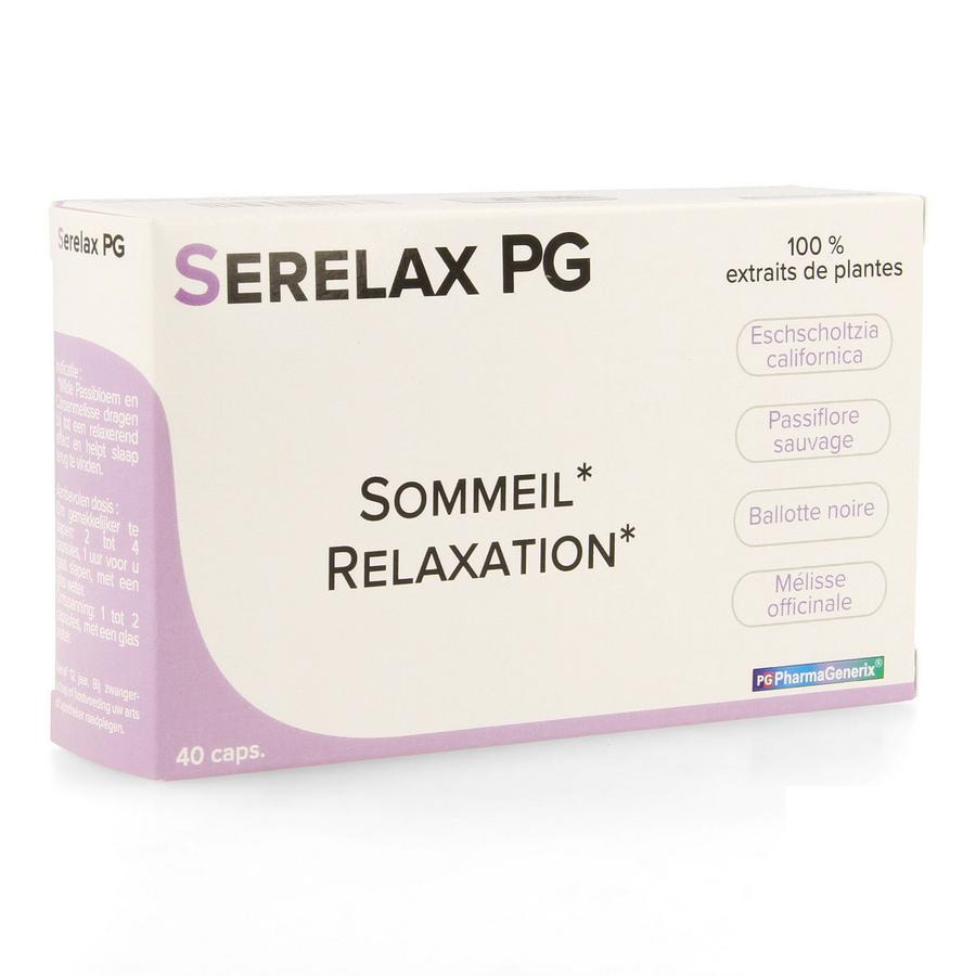 Achetez Serelax PG pharmagenerix blister 40pc en ligne ? | Multipharma.be