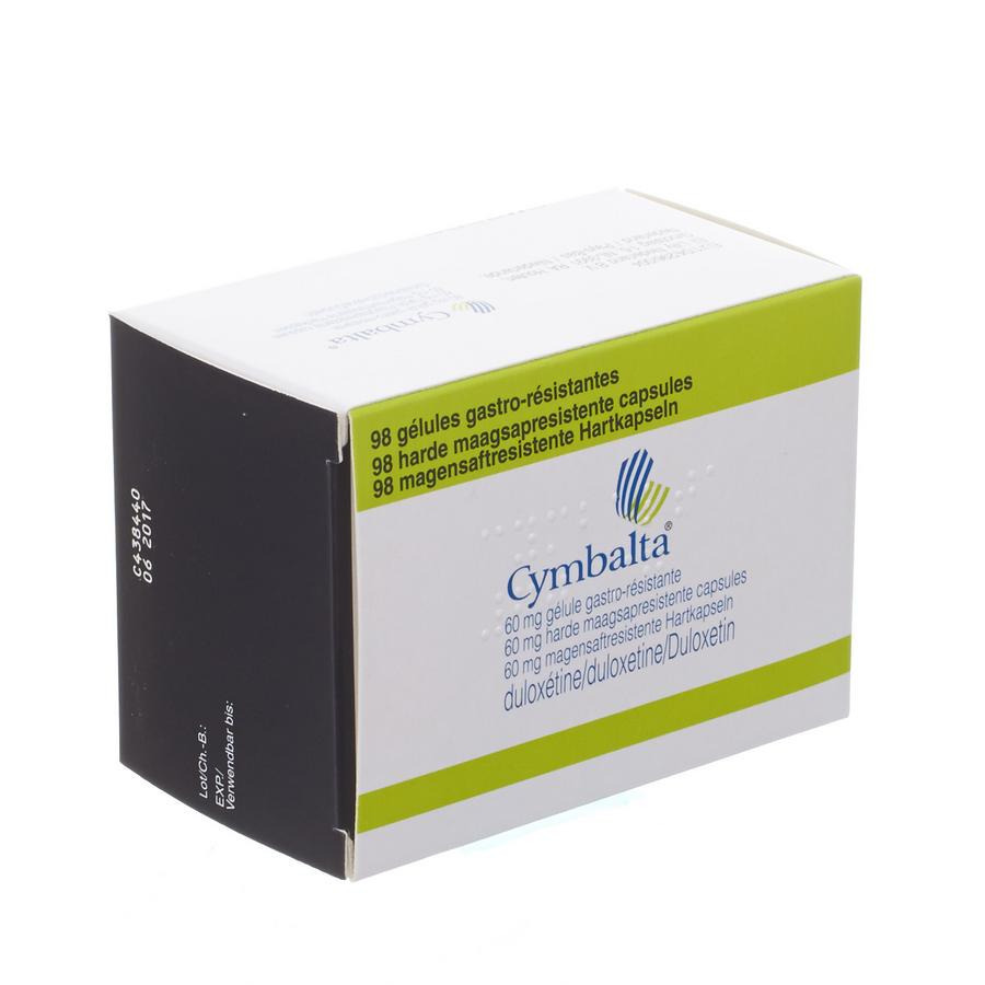 Cymbalta 60mg maagsapresist. caps 98 x 60mg kopen? | Multipharma.be
