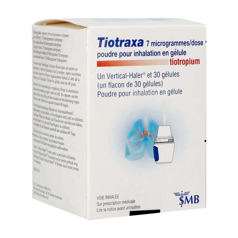 Tiotraxa 7mcg/dosis pdr inhalatie caps 30 kopen? | Multipharma.be