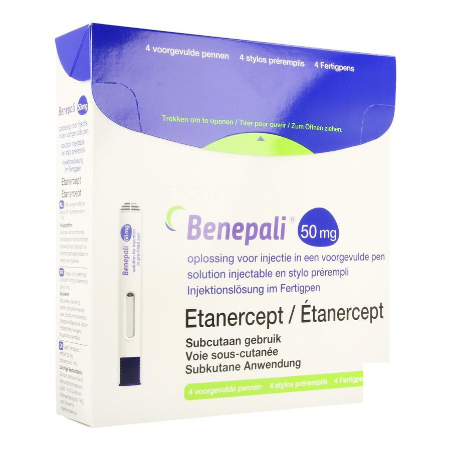 Achetez Benepali 50mg sol inj stylo prerempli 4 en ligne ? | Multipharma.be