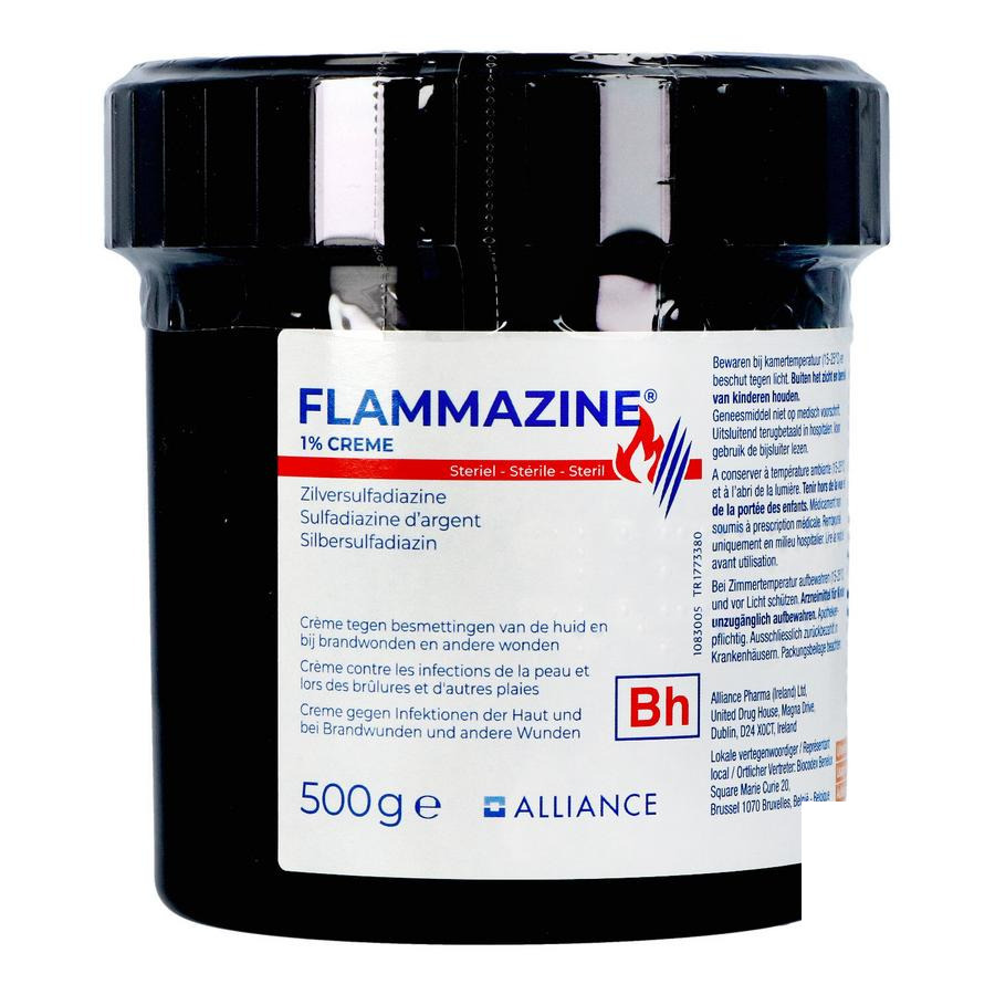 Achetez Flammazine 1% creme 1 x 500g en ligne ? | Multipharma.be