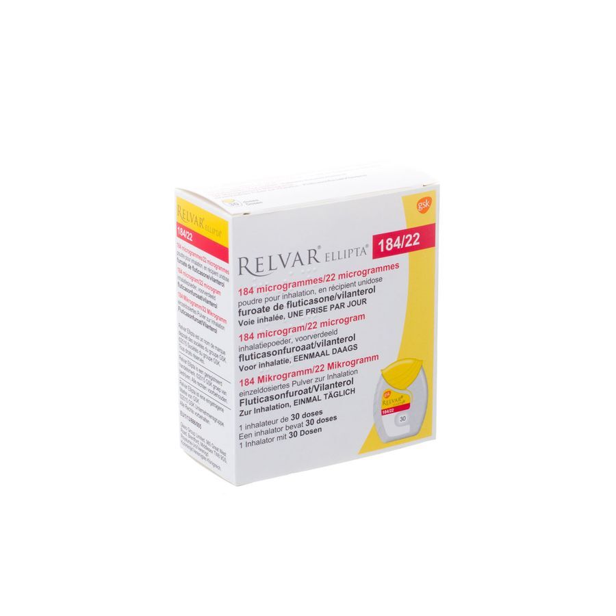 Relvar ellipta 184/22mcg poeder inhal multidose 30 kopen? | Multipharma.be