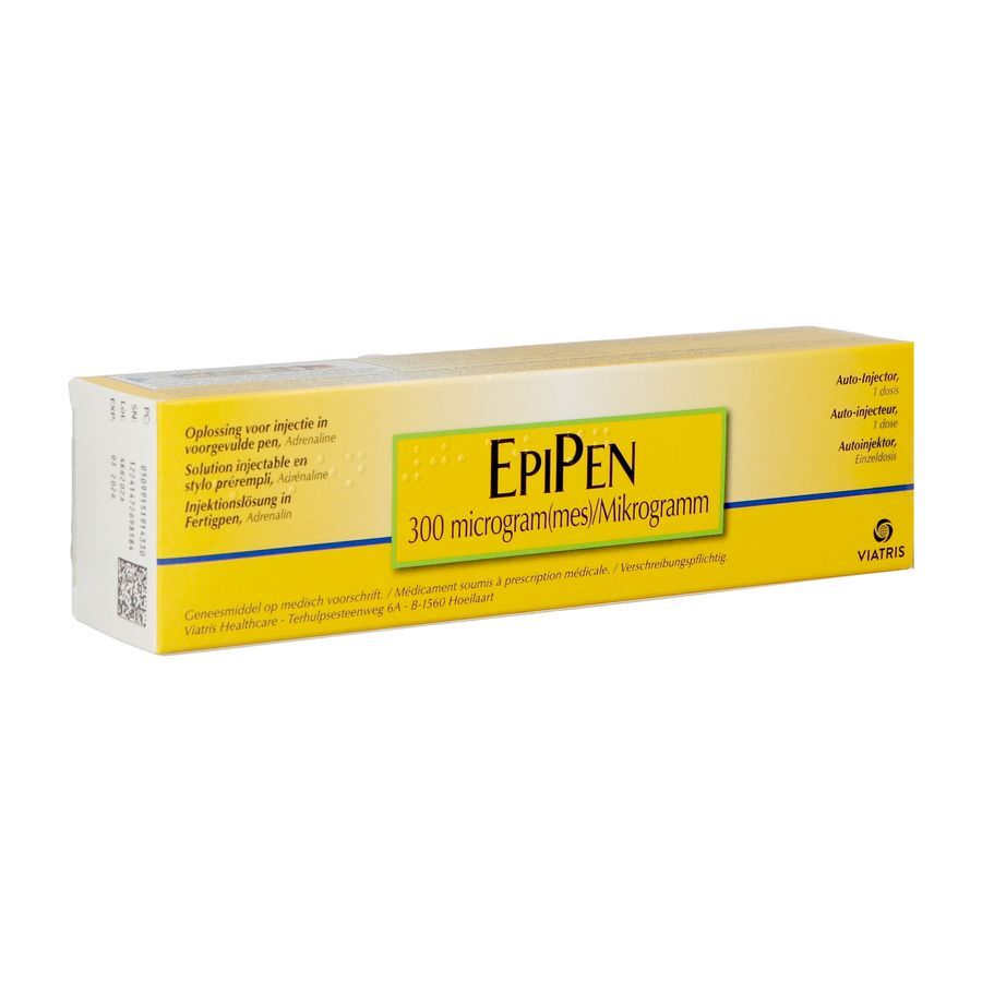 Epipen 0,30mg patroon 0,3ml sol inj 1mg/ml kopen? | Multipharma.be
