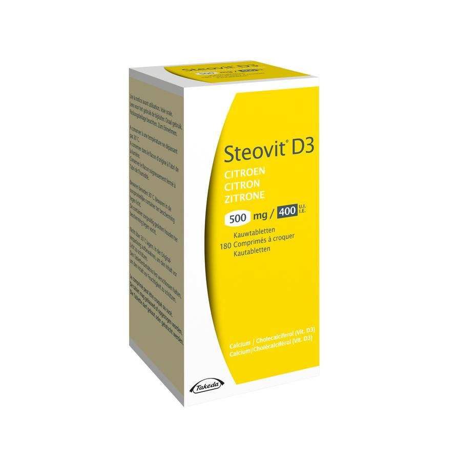 Steovit d3 citroen 500mg/400ie kauwtabl 180 flacon kopen? | Multipharma.be